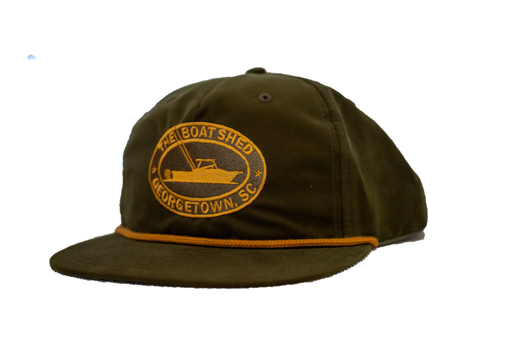 The Boat Shed Logo Rope Hat - Loden/ Gold — The Boat Shed Store